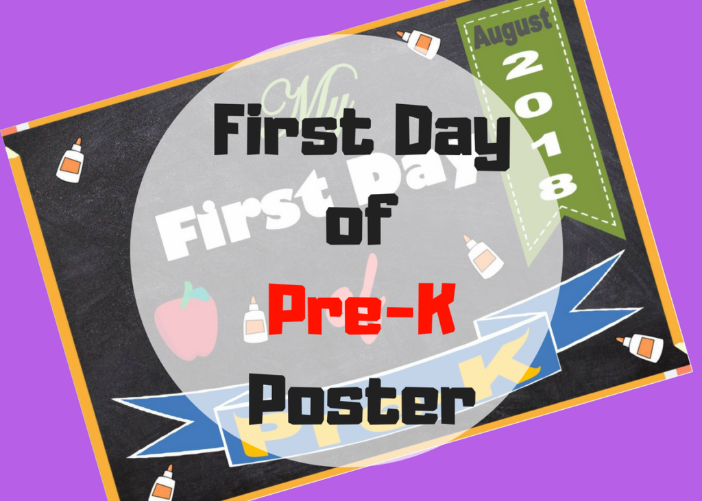 My First Day of Pre-K Poster - Ihsaan Home Academy Shop