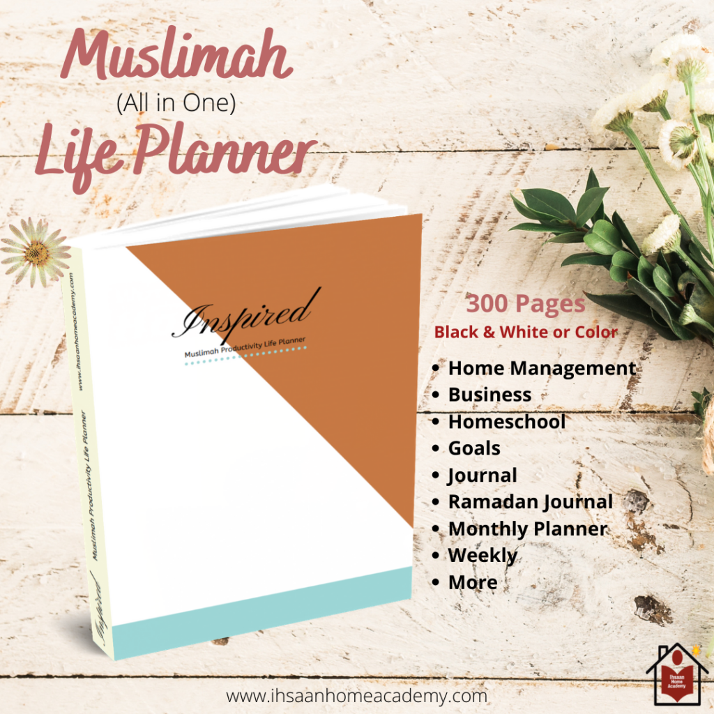 Inspired - Muslimah Productivity Life Planner - Ihsaan Home Academy Shop